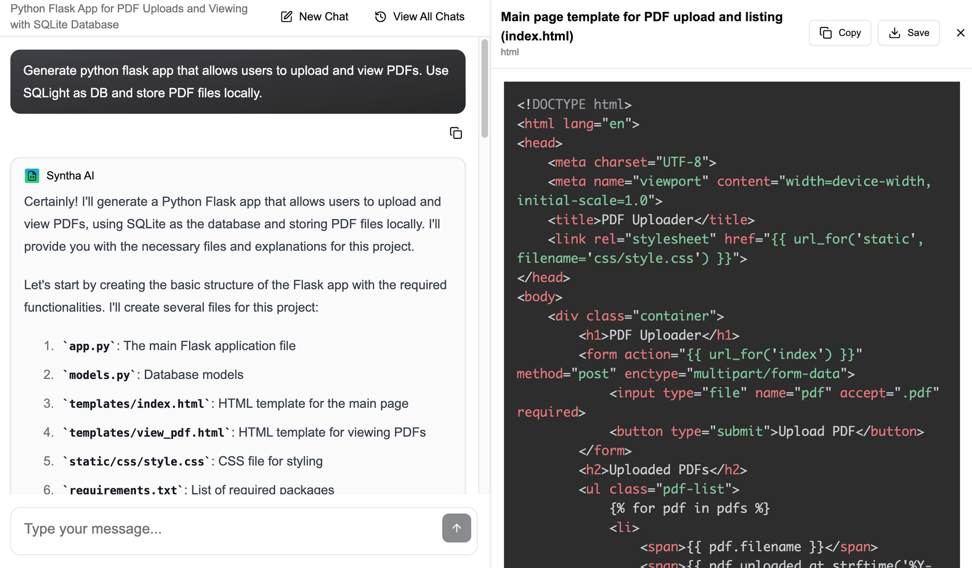 Generate, explain, convert, debug, and optimize your code with AI — Syntha AI